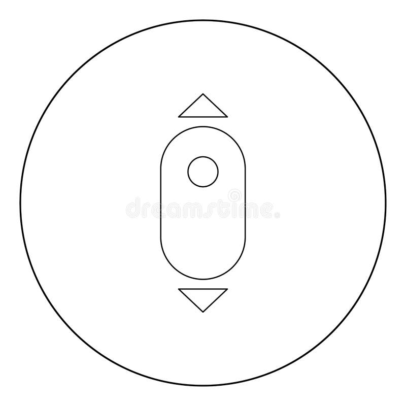 Scroll Down Computer Mouse Icon Black Color in Circle Stock Vector ...