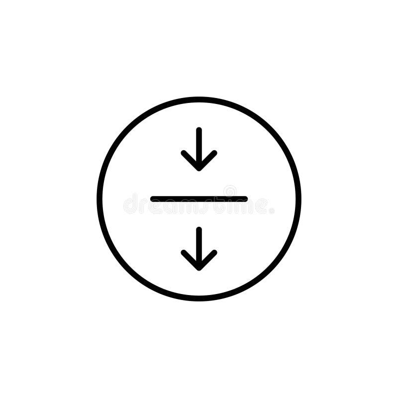 Scroll Down Icon Thin Vector Set Stock Vector - Illustration of gesture ...