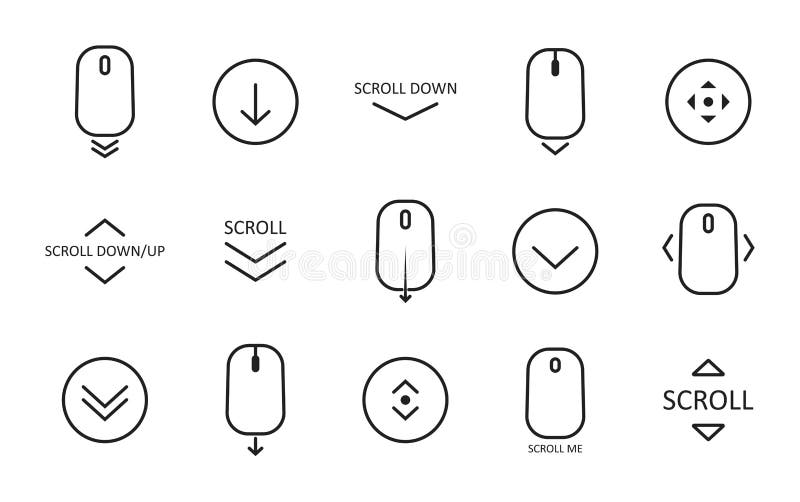 Scroll Icon Black And White