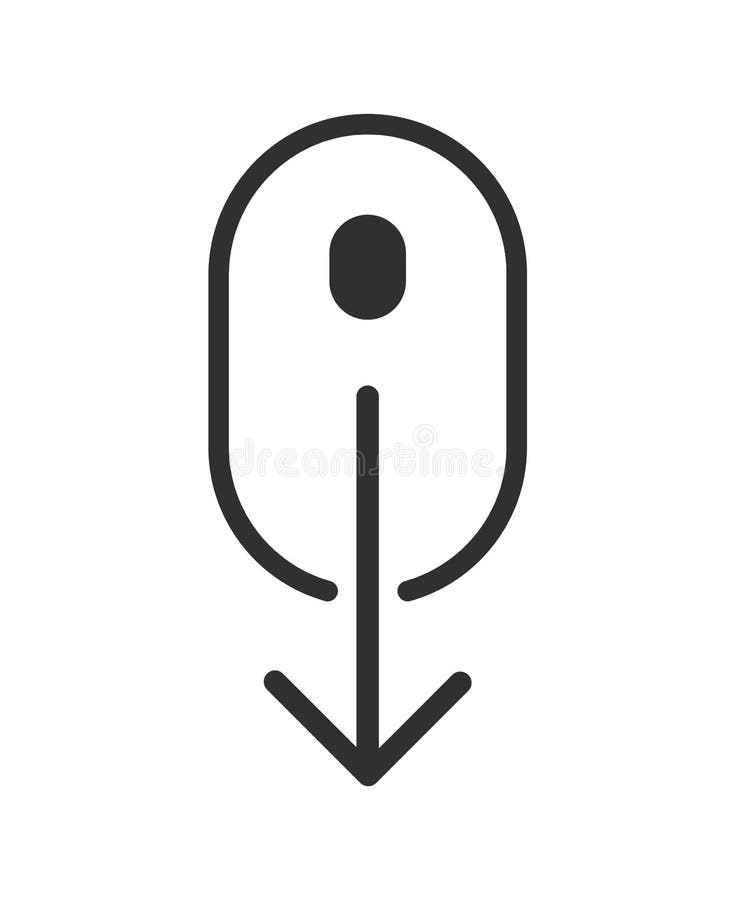 Scroll Down Icon Shape. Scrolling Mouse Symbol for Web or App Design ... Scroll Down Icon Shape. Scrolling Mouse Symbol for Web or App Design ...