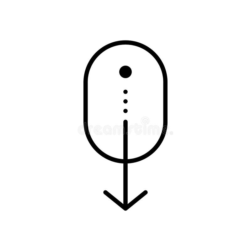 Scroll Down Icon. Vector Scrolling Sybmol for Web Design Stock Vector ...