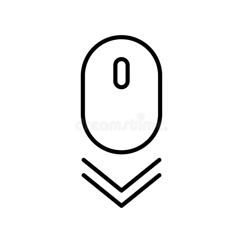 Scroll Down Icon. Vector Scrolling Sybmol for Web Design Stock Vector ...