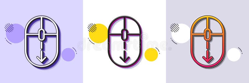 Scroll Down Mouse Line Icon. Scrolling Screen Sign. Swipe Page ...