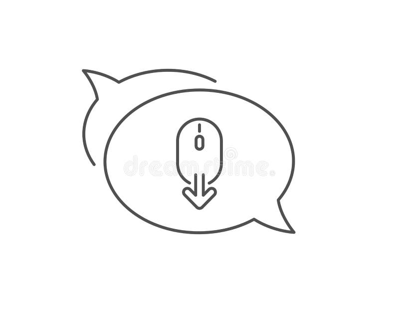 Scroll Down Mouse Line Icon. Scrolling Screen Sign. Swipe Page. Vector ...