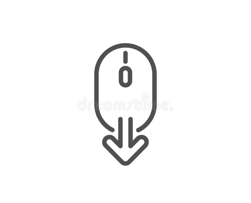 Scroll Down Mouse Line Icon. Scrolling Screen Sign. Swipe Page. Vector ... Scroll Down Mouse Line Icon. Scrolling Screen Sign. Swipe Page. Vector ...