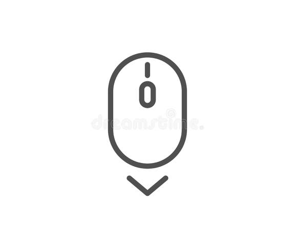 Scroll Down Mouse Line Icon. Scrolling Screen Sign. Swipe Page. Vector ...