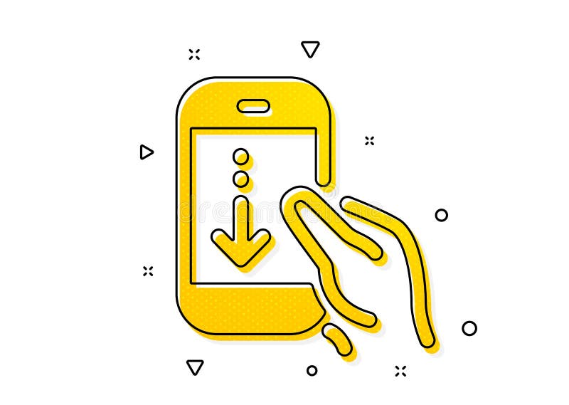 Scroll Down Phone Icon. Scrolling Screen Sign. Swipe Page. Vector Stock ...