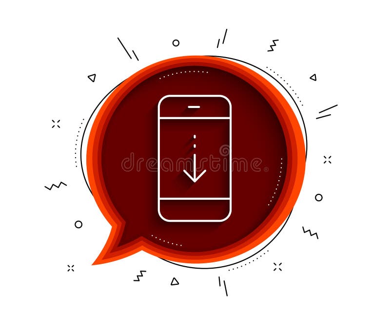 Scroll Down Phone Line Icon. Scrolling Screen Sign. Swipe Page. Vector ...