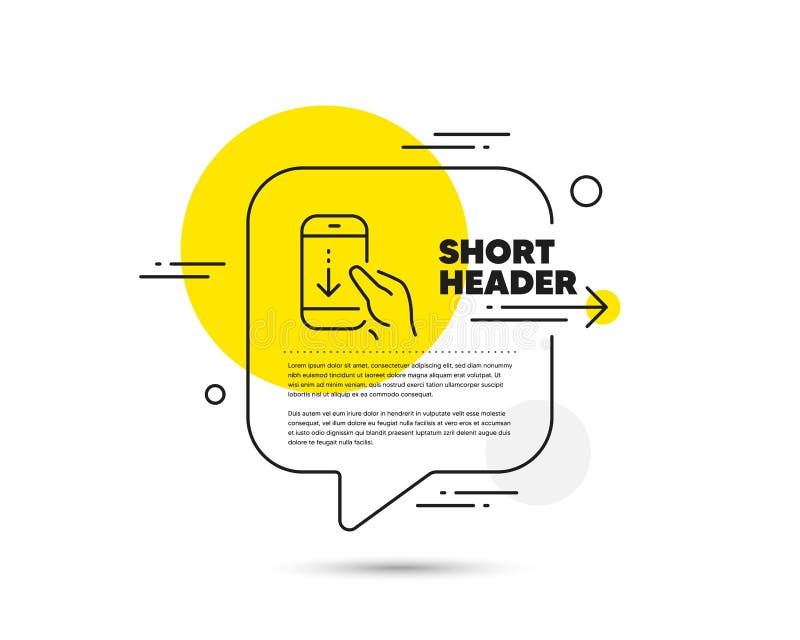 Scroll Down Phone Line Icon. Scrolling Screen Sign. Swipe Page. Vector ...