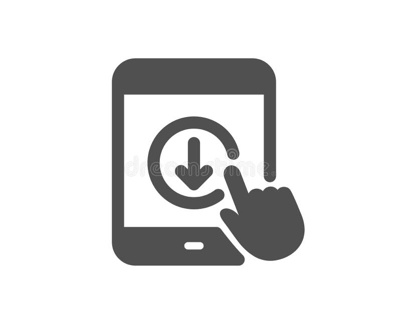 Scroll Down Tablet Pc Icon. Scrolling Screen Sign. Swipe Page. Vector ...