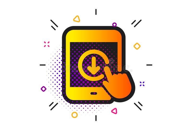 Scroll Down Tablet Pc Icon. Scrolling Screen Sign. Swipe Page. Vector ...