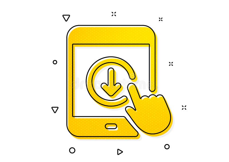 Scroll Down Tablet Pc Icon. Scrolling Screen Sign. Swipe Page. Vector ...