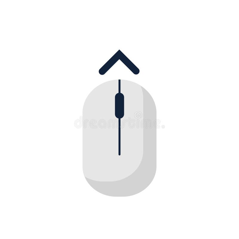 Scroll Down Up Computer Mouse Icon Symbol. Flat Style Design. Vector ...