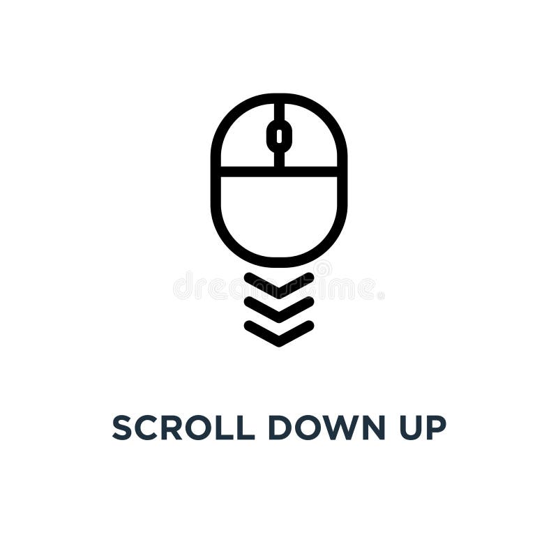 Scroll Down Up Icon. Computer Mouse Stock Vector - Illustration of ...