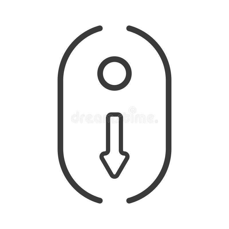 Scroll Down Vector Icon. Mouse for PC Vector with an Arrow Down. the ...