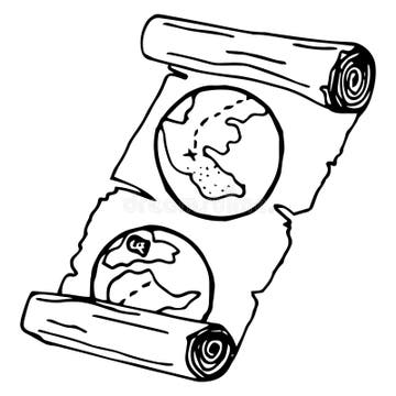 Map Scroll Coloring Book Stock Illustrations – 47 Map Scroll Coloring ...