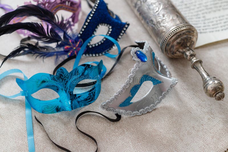 The Scroll of Esther and Purim Festival Objects Stock Image - Image of ...
