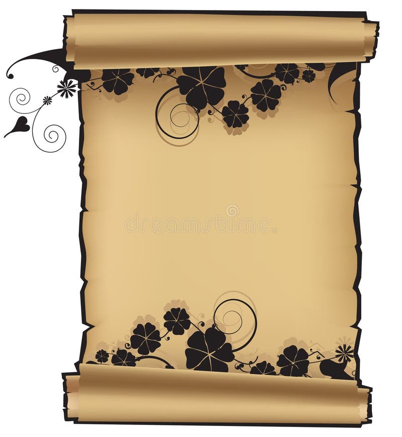 Scroll With Flowers Picture. Image: 19033837