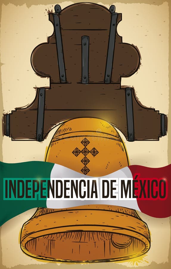 Hidalgo`s Bell Draw and Flag Promoting Mexican Independence Day ... Hidalgo`s Bell Draw and Flag Promoting Mexican Independence Day ...
