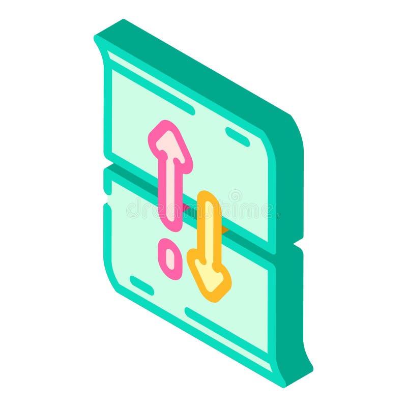 Scroll Hijacking Ux Ui Design Isometric Icon Vector Illustration Stock ...