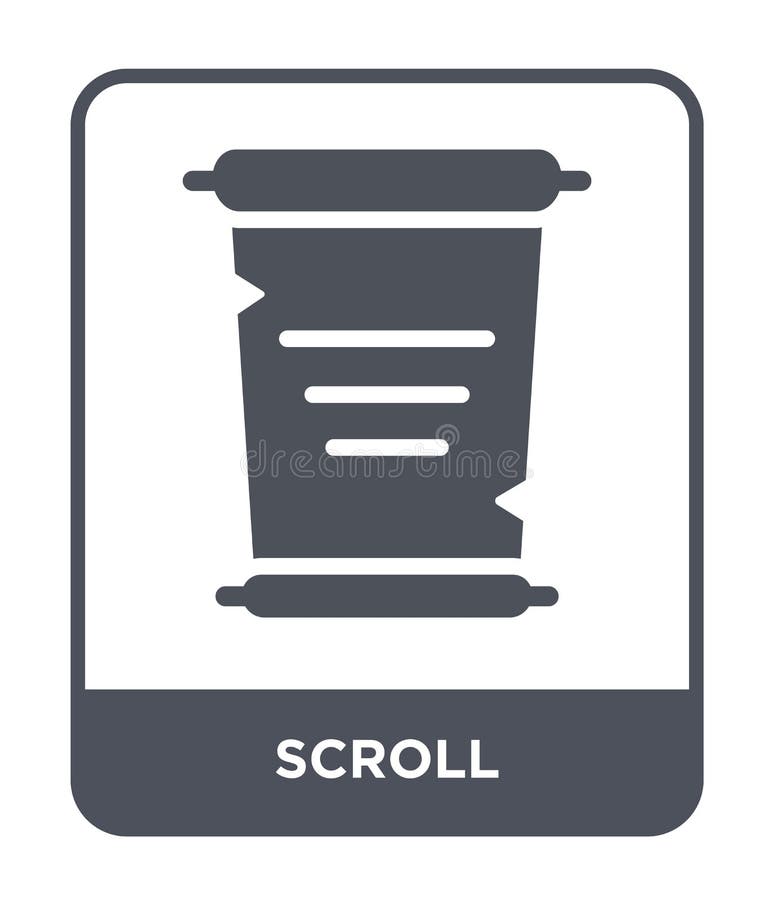 Scroll Icon in Trendy Design Style. Scroll Icon Isolated on White ...