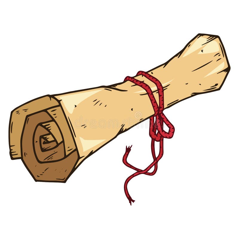 Scroll Icon. Vector Illustration of a Rolled Up Scroll. Hand Drawn ... Scroll Icon. Vector Illustration of a Rolled Up Scroll. Hand Drawn ...