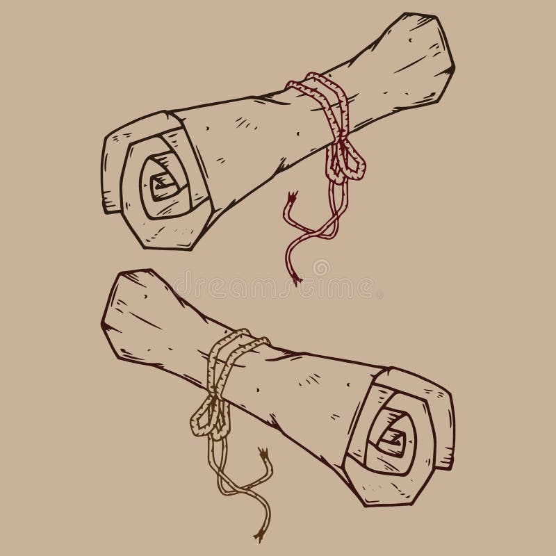 Old Rolled Up Scroll Stock Illustrations – 215 Old Rolled Up Scroll ...