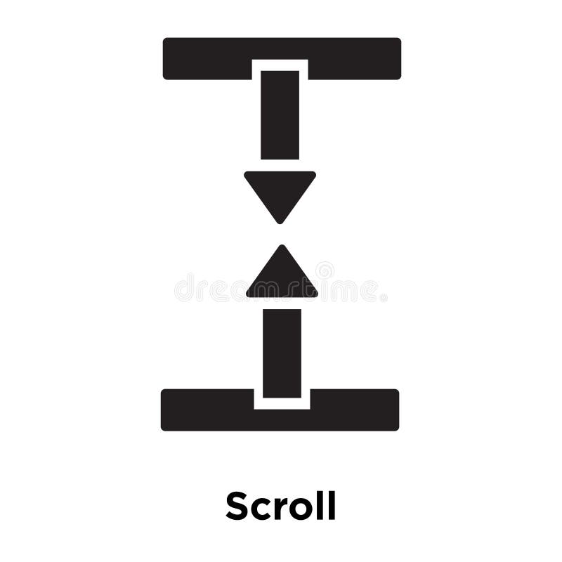 Scroll Concept Vector Linear Icon Isolated on Transparent Background ...