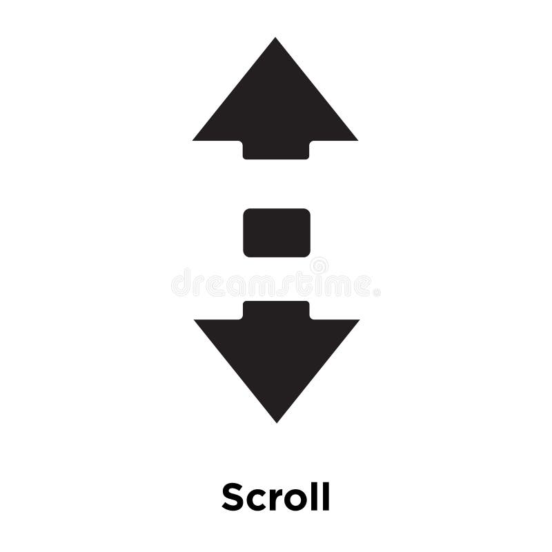 Scroll Concept Vector Linear Icon Isolated on Transparent Background ...