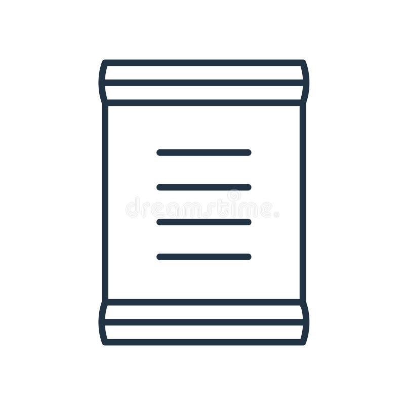 Scroll Icon Vector Isolated on White Background, Scroll Sign Stock ...