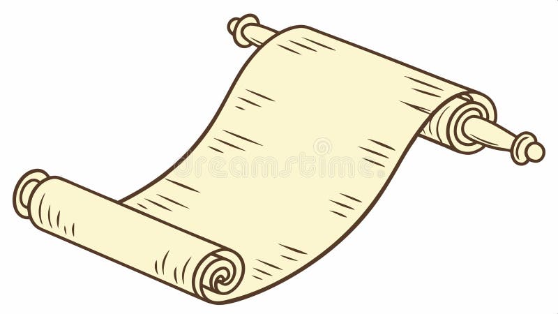 Scroll Illustration, Ancient Paper and Historical Document Symbol ...