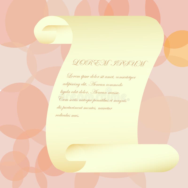 Scroll with the Inscription Stock Vector - Illustration of letter ...