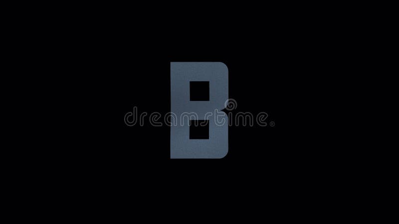 Scroll Letter B. Rolling Letter. Transparent Background. Alpha Channel ...