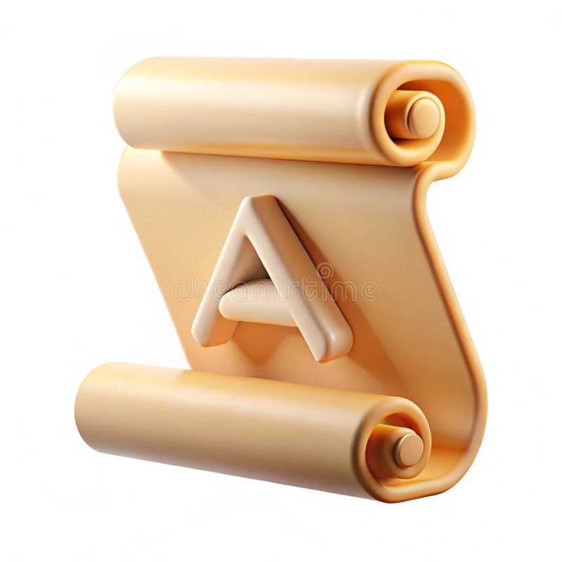 Scroll letter 3D icon stock image. Image of icon, tech - 356717027