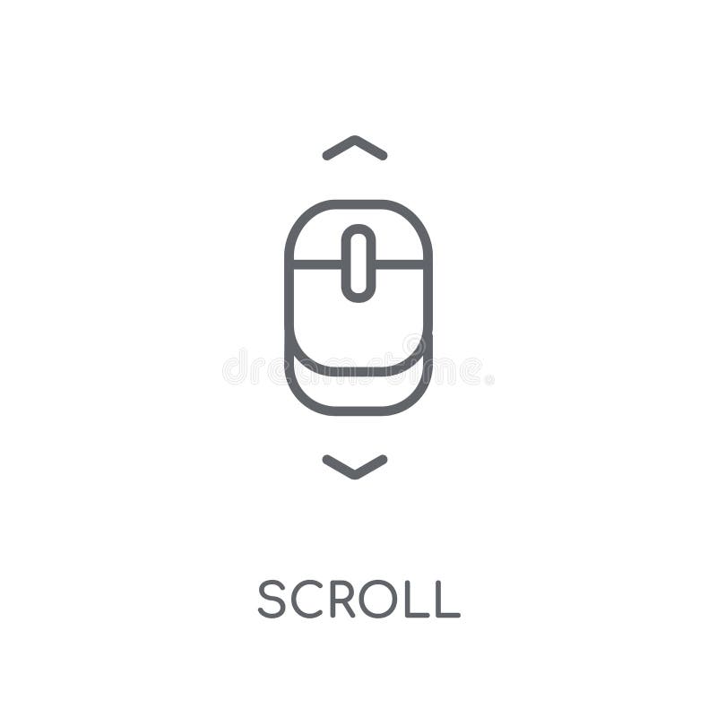 Scroll Linear Icon. Modern Outline Scroll Logo Concept on White Stock ...