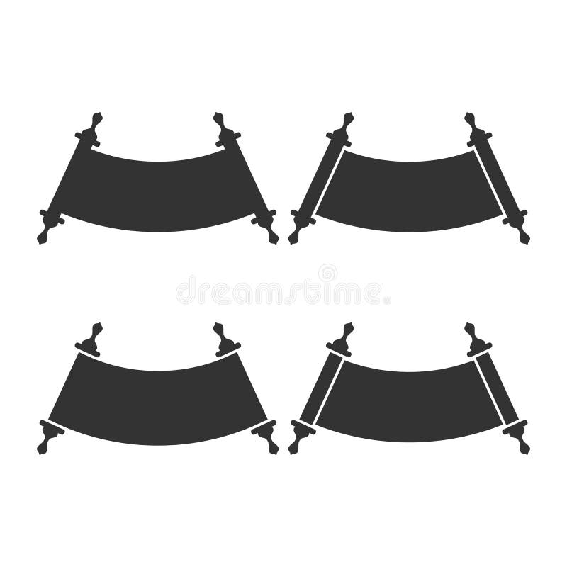 Scroll and Manuscript Vector Logo Set Stock Vector - Illustration of ...