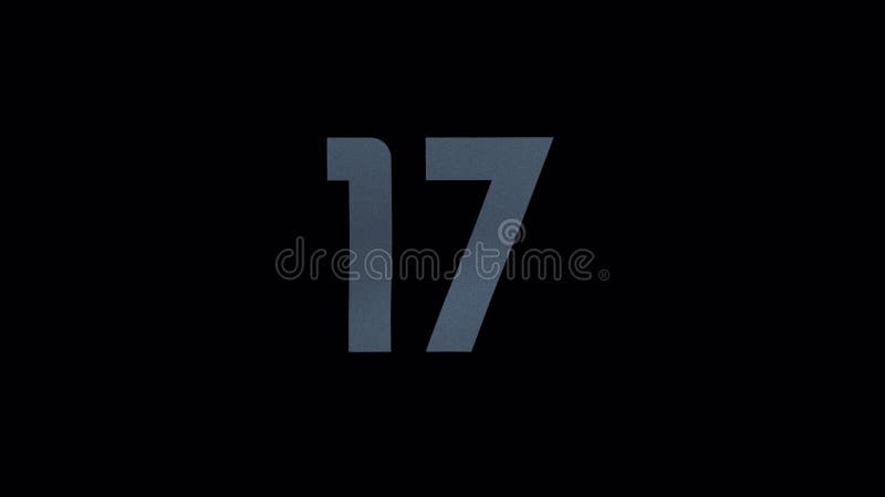 Scroll Number. Rolling Number. Transparent Background. Alpha Channel ...