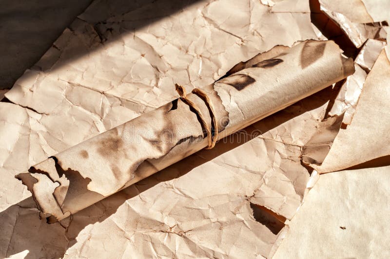 Scroll old paper stock photo. Image of paper, aged, historic - 40674656