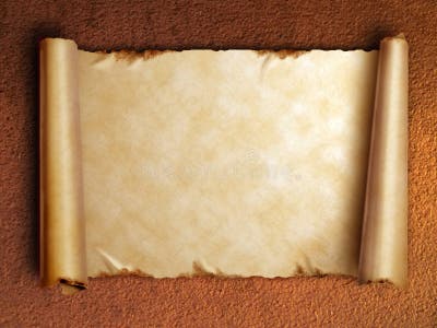 Scroll of Old Paper with Curled Edges Stock Image - Image of detail ...