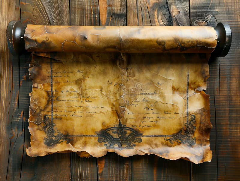 A Scroll with Old Writing on it Stock Photo - Image of outdoor, paper ...