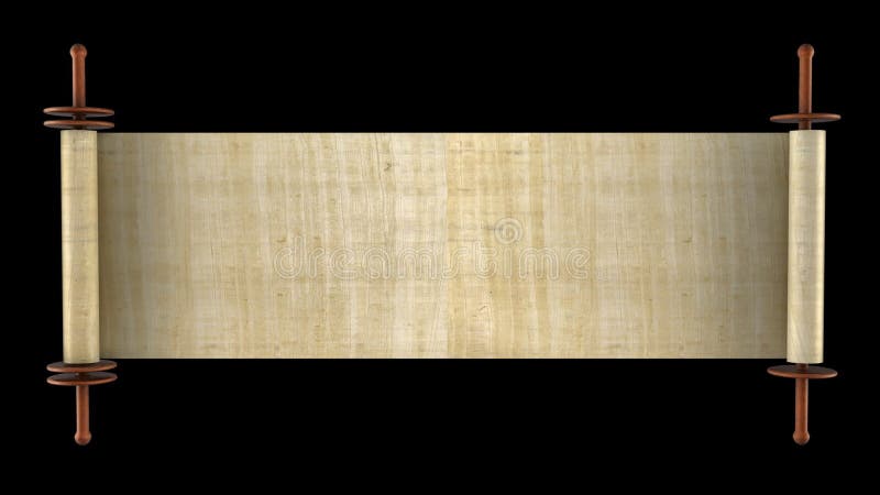 Scroll Opening on Black Background Stock Video - Video of illustrated ...