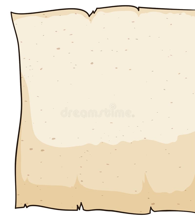 Scroll Page Coming Out from the Right in Cartoon Style, Vector ...