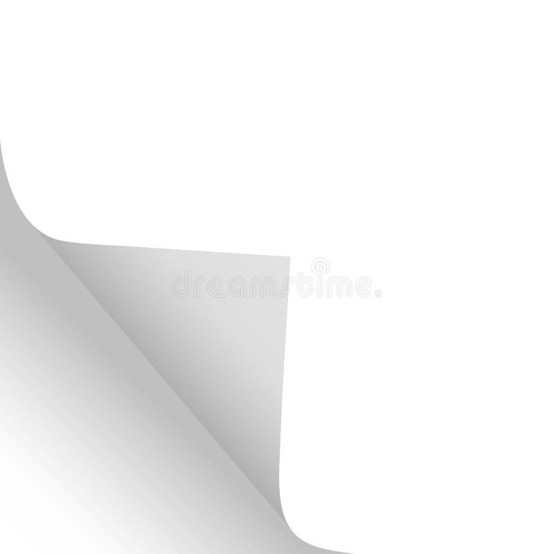 Scroll the Page with a Shadow on a Blank Sheet of Paper from the Left ...