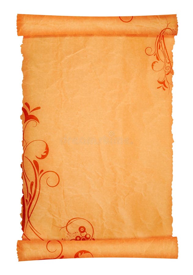 Scroll paper stock illustration. Illustration of flower - 13057506
