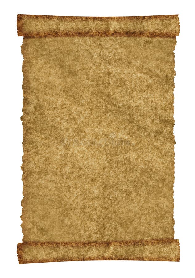 Scroll and Sheet of Old Paper. Stock Image - Image of crumpled, rust ...