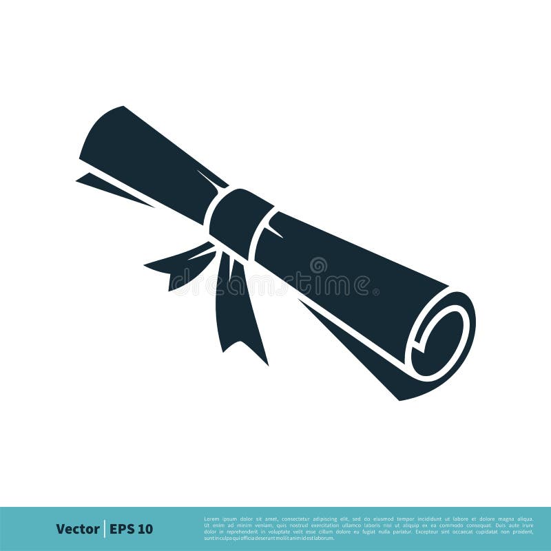 Scroll Paper Graduation / Certification Icon Vector Logo Template ... Scroll Paper Graduation / Certification Icon Vector Logo Template ...