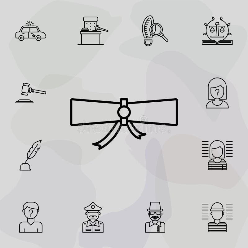 Scroll, Paper Icon. Universal Set of Law and Justice for Website Design ...