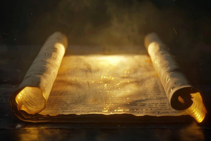 A Scroll of Paper Sitting on Top of a Table, Perfect for Historical or ...