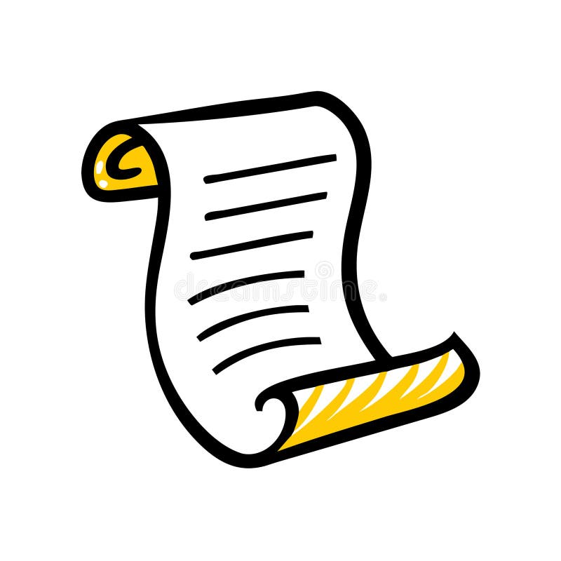 Scroll Paper Vector for Documents and Writing Themes Stock Illustration ...