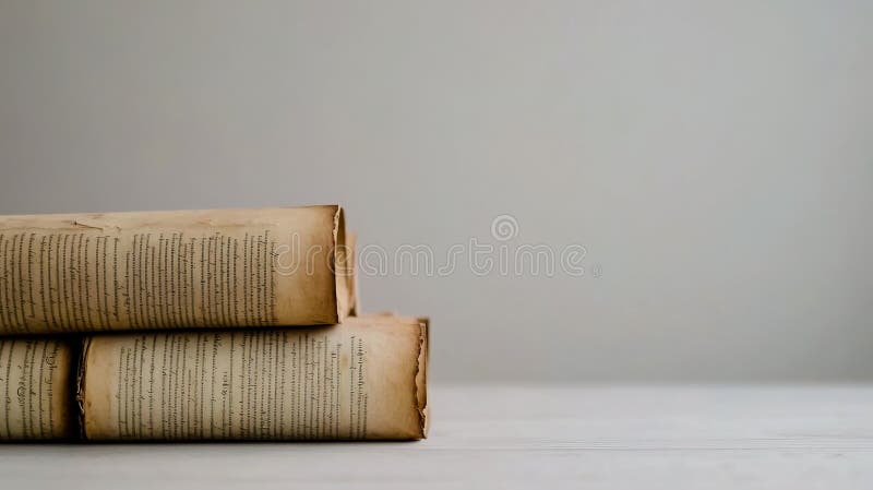 A Scroll of Paper with Writing on it Stock Illustration - Illustration ...